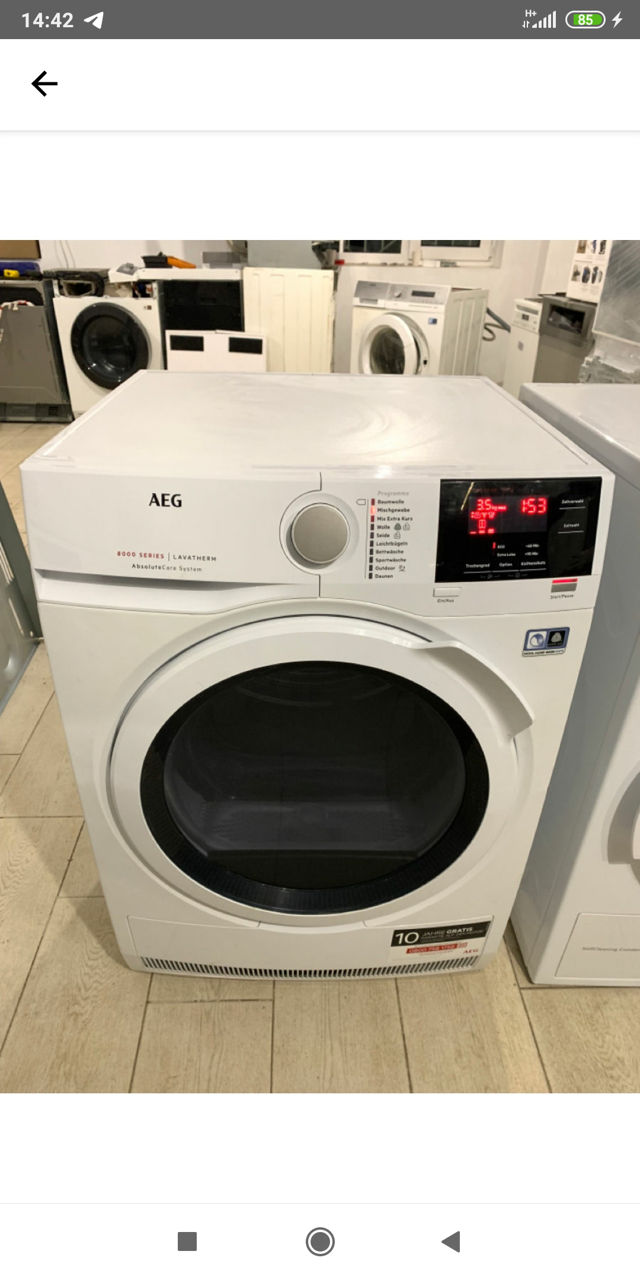 Компрессорная сушильная машина AEG 8000 серии на 8 кг