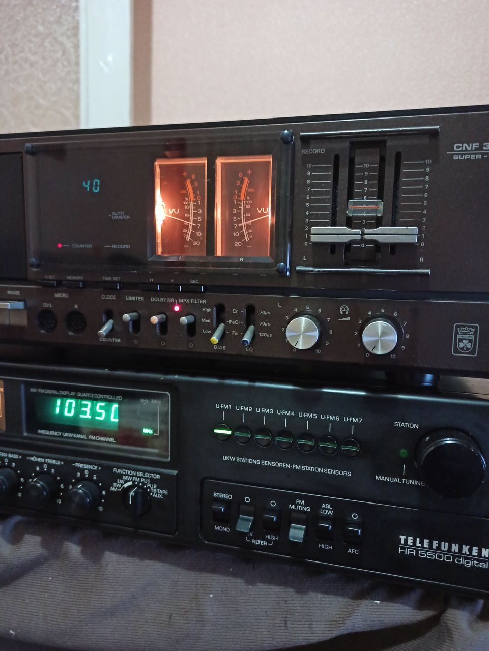 Grundig cnf-350 super-hifi& telefunken hr 5500 digital