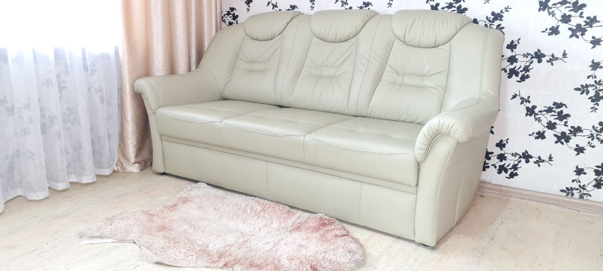 Canapea de piele naturala cu functie de dormit