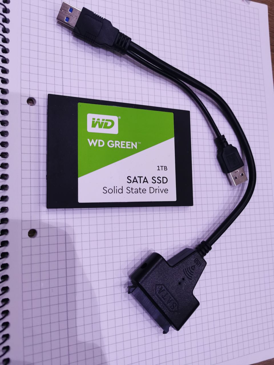 Wd Green SATA 1tb + adapter