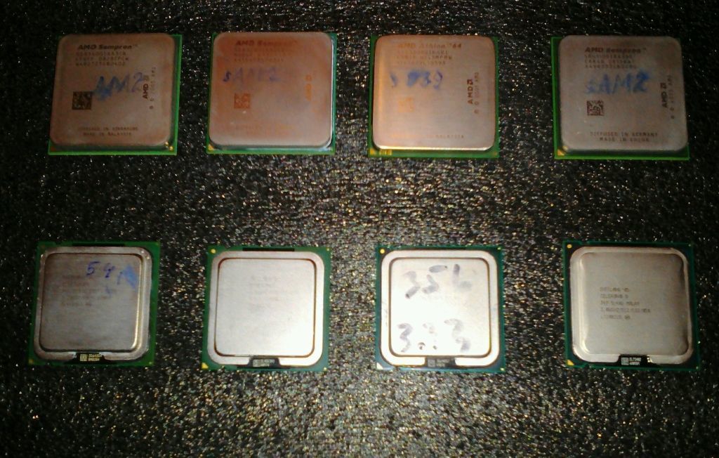 Процессоры Intel socket 775 и AMD + для ноутбука