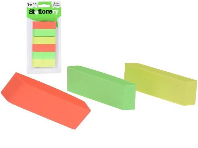 Radiera 6X2Cm 6Buc, Culoarea Neon