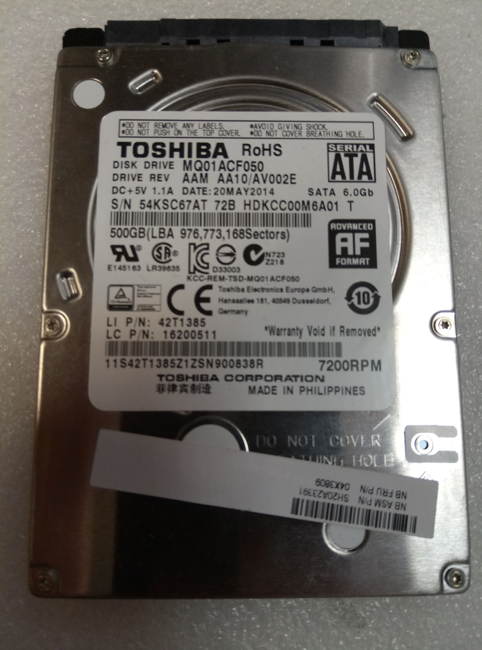 HDD 500 Gb 2,5 для ноутбука
