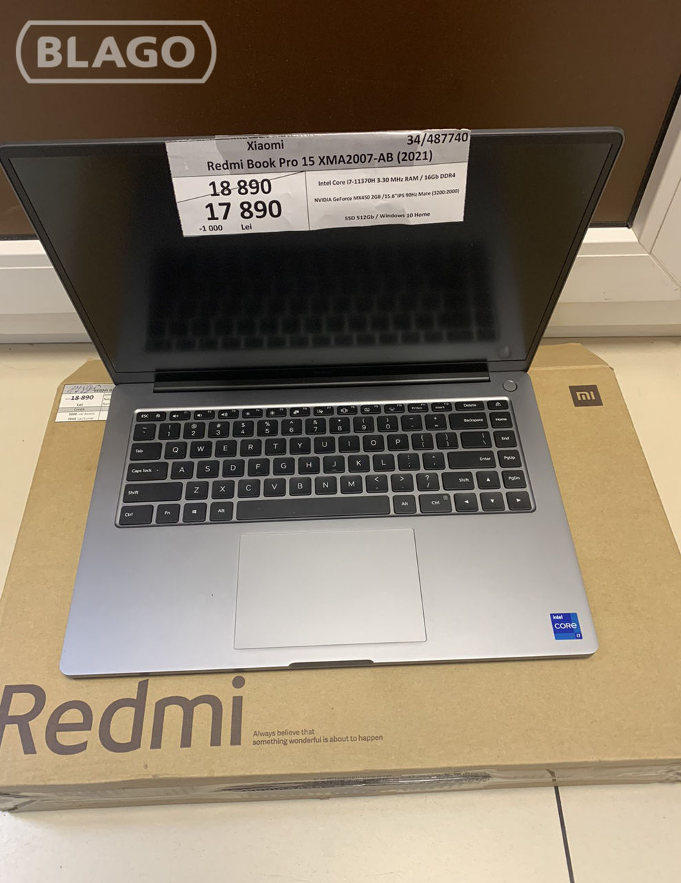 Xiaomi Redmi Book Pro XMA2007-AB (2021), 17890 lei