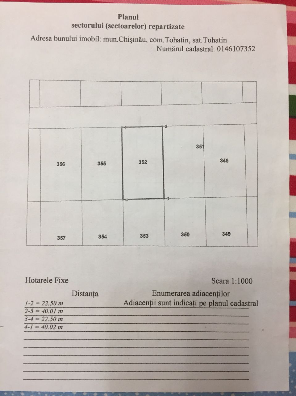 Spre vinzare lot de pamint pentru constructie, cu suprafata de 9 ari