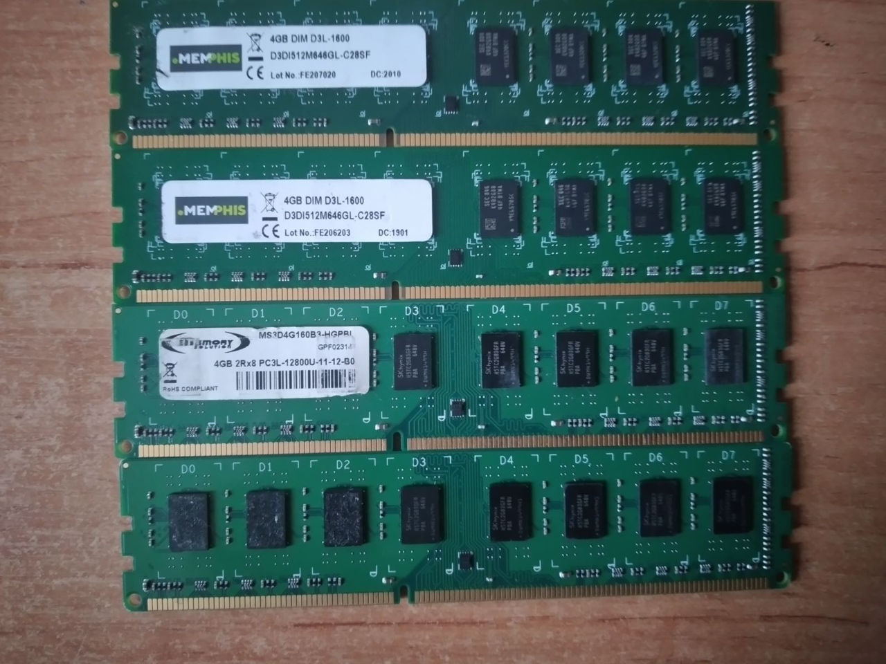 Память Ddr3 4gb 1600mhz 125 лей