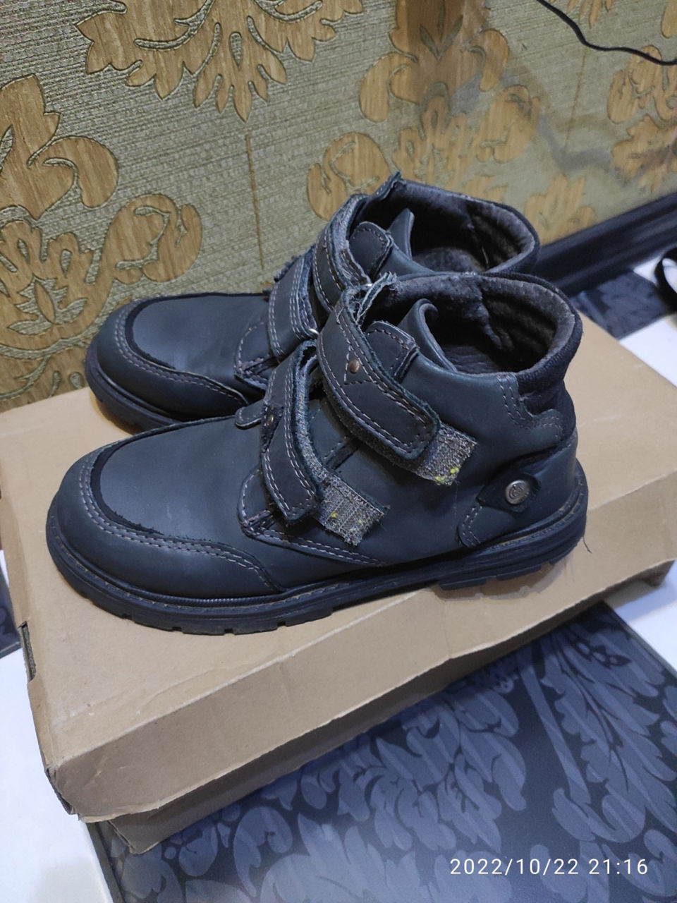 Botine din piele naturală și ciubote din cauciuc cu blană pentru toamnă ...