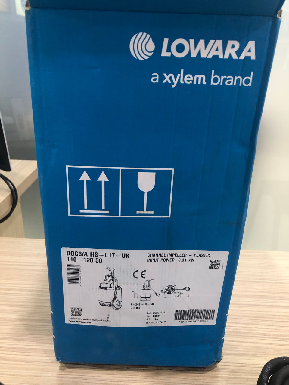 Lowara doc3/a hs l17 submersible pump nou