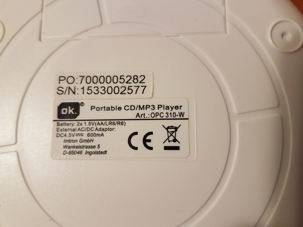 se vinde mp3 player ok model opc 310-w