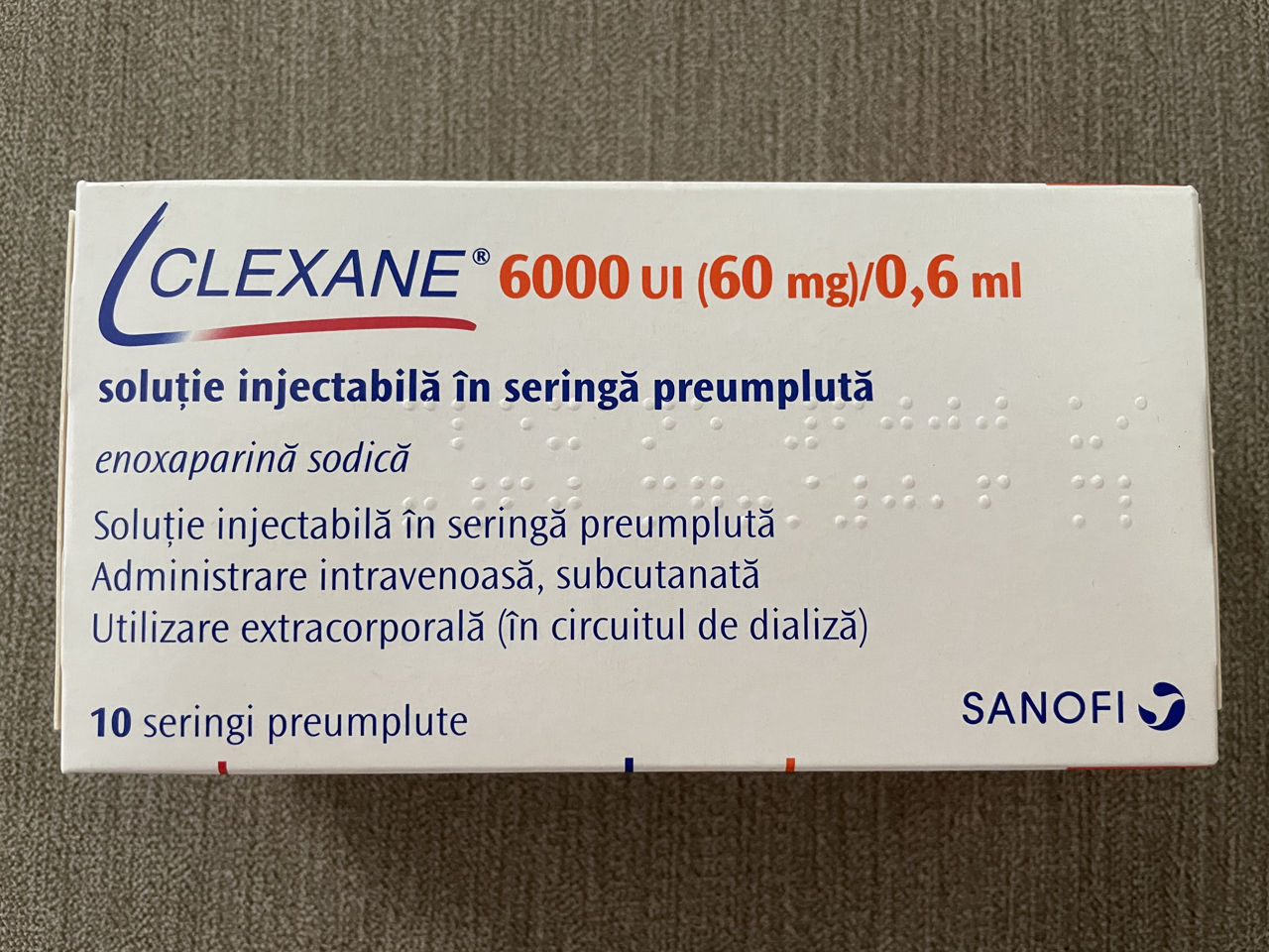 Clexane 6000 UI (60mg)/0,6 ml