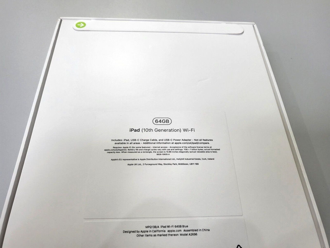 Apple iPad 10th Gen 64gb Blue WIFI 10.9" 2022 Latest Model (A2696) Sealed