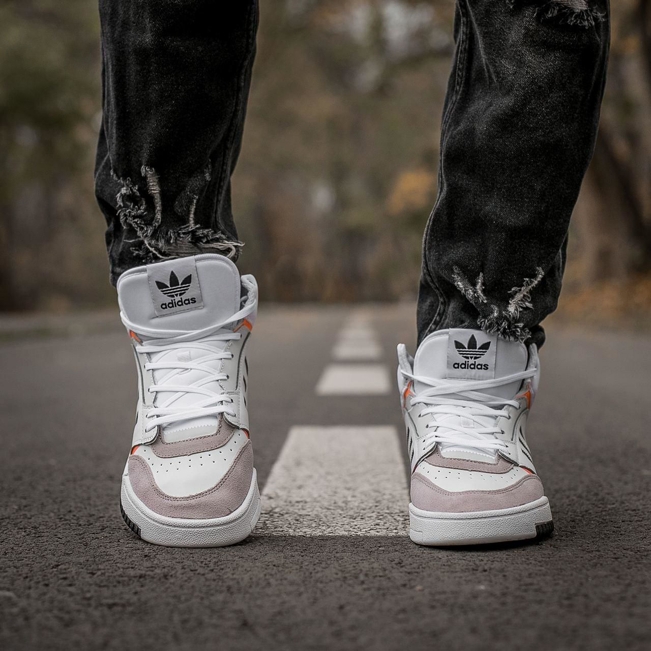 Adidas Drop Step Mid White/Grey/Orange