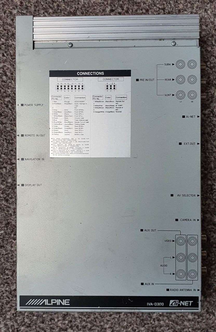 Alpine IVA-D300R Made in Japan
