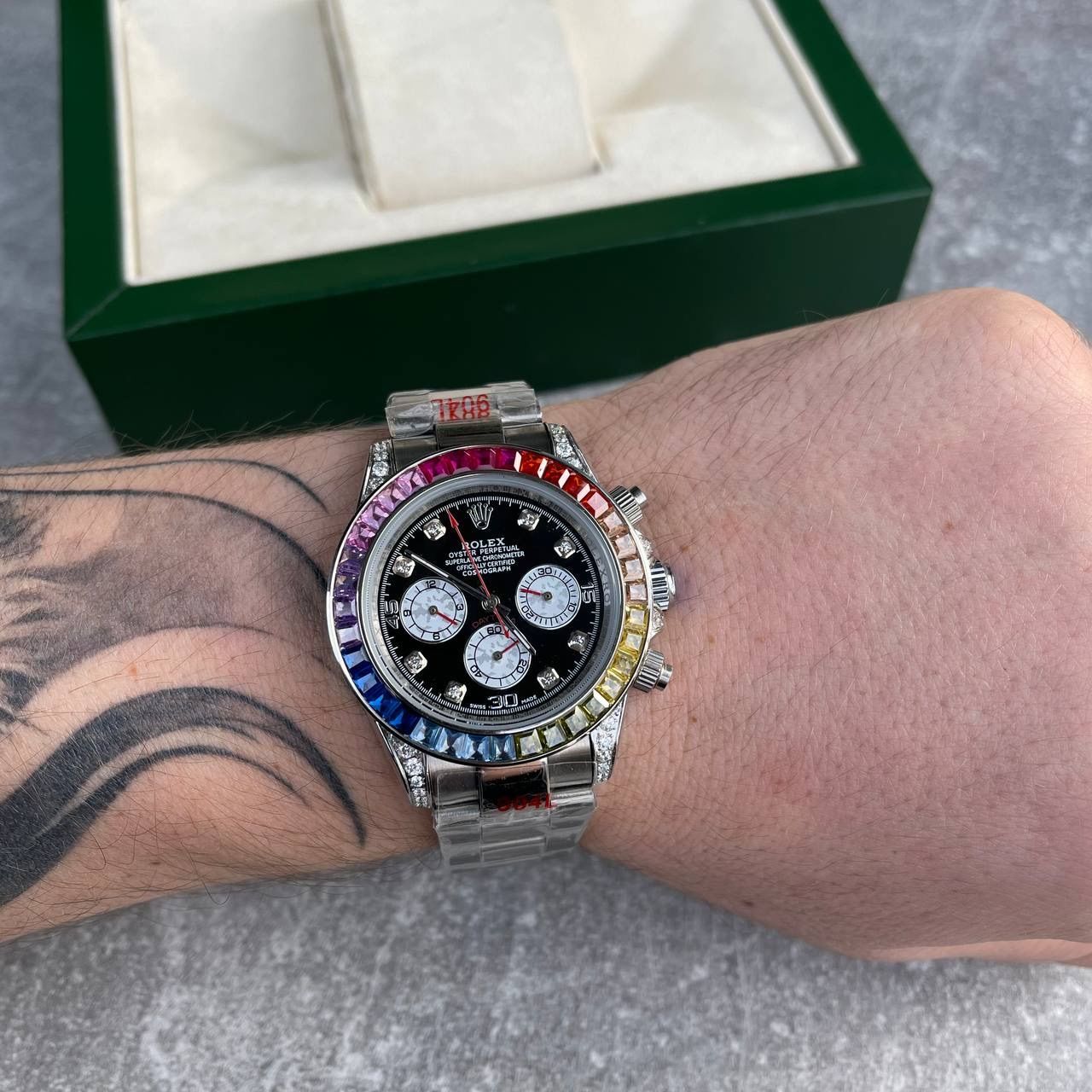 Rolex Rainbow Silver crystals - 250 euros
