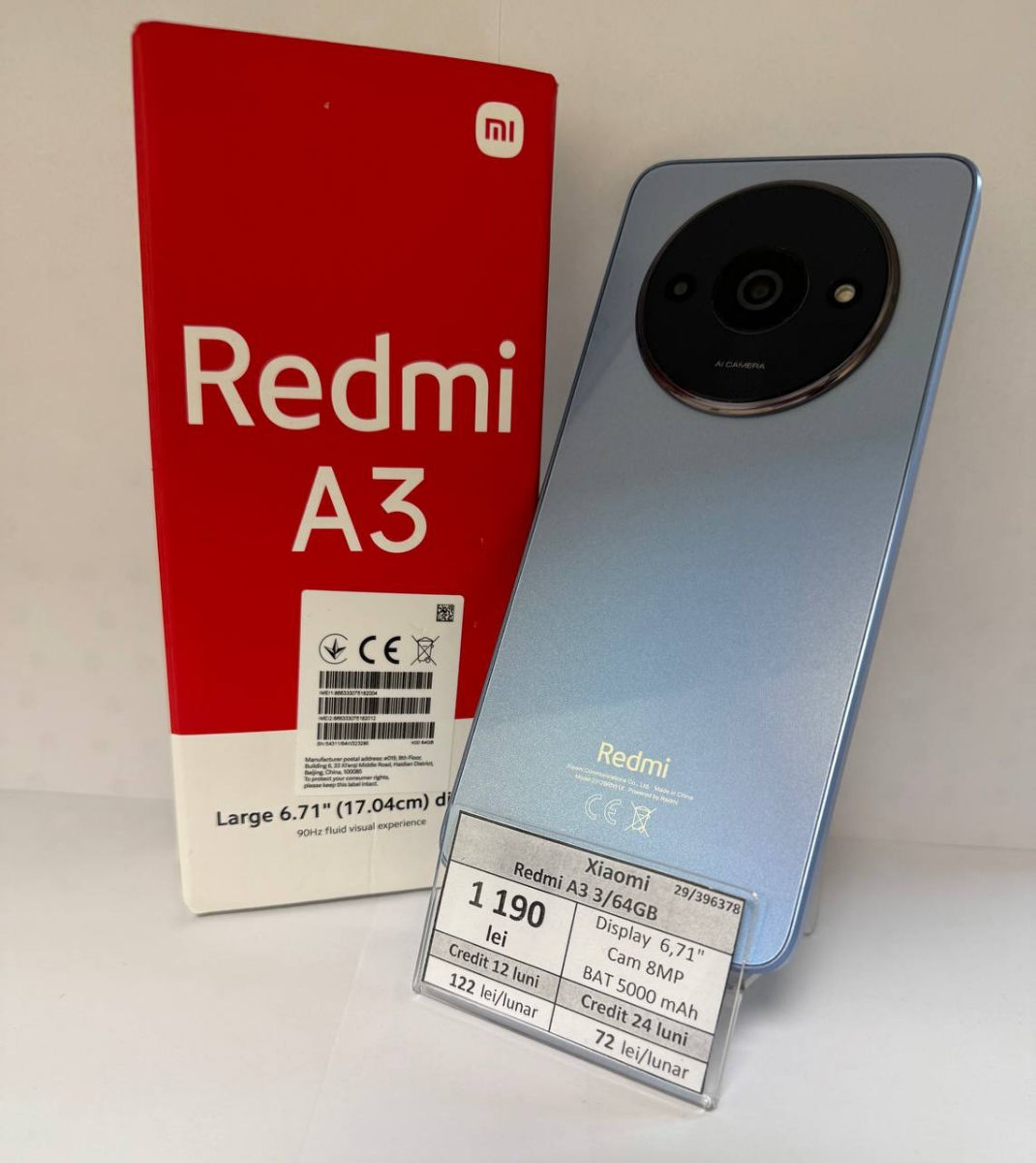 Xiaomi Redmi A3 3/64Gb- 1190 lei