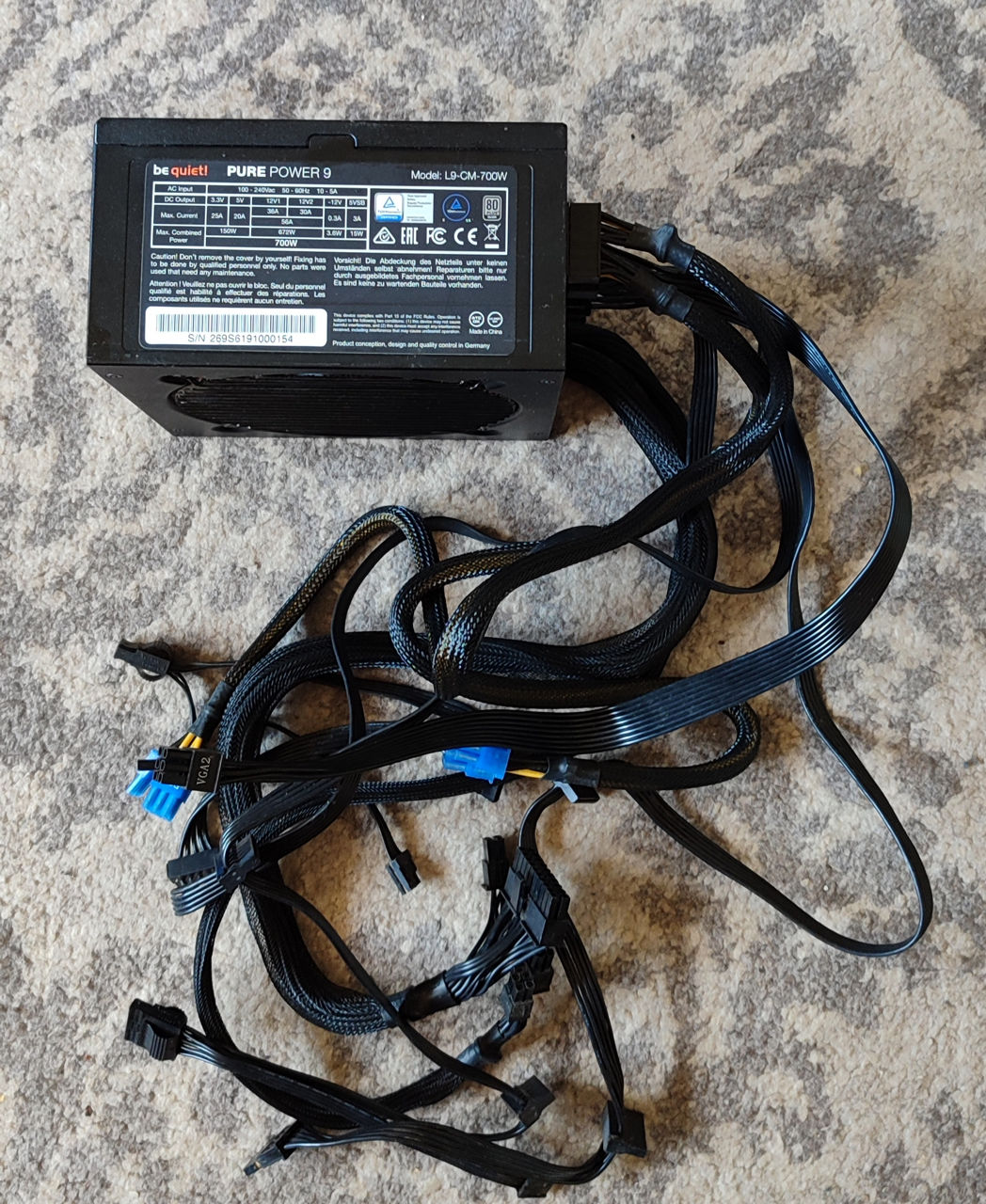 Мощный Модульный Блок Питания - Be Quiet pure power 9 - 700w