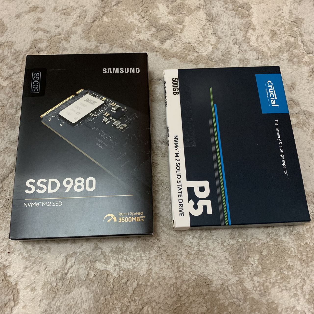 SSD 500GB Crucial & Samsung / ADATA 256GB