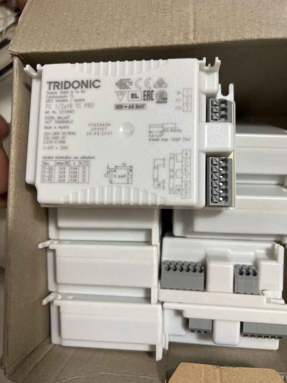 tridonic pc 1/2x18 tc pro