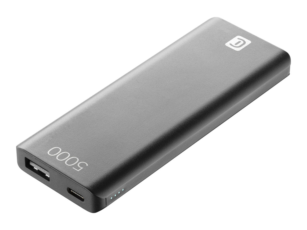 Power Bank Cellularline 5000Mah, Slim, Black