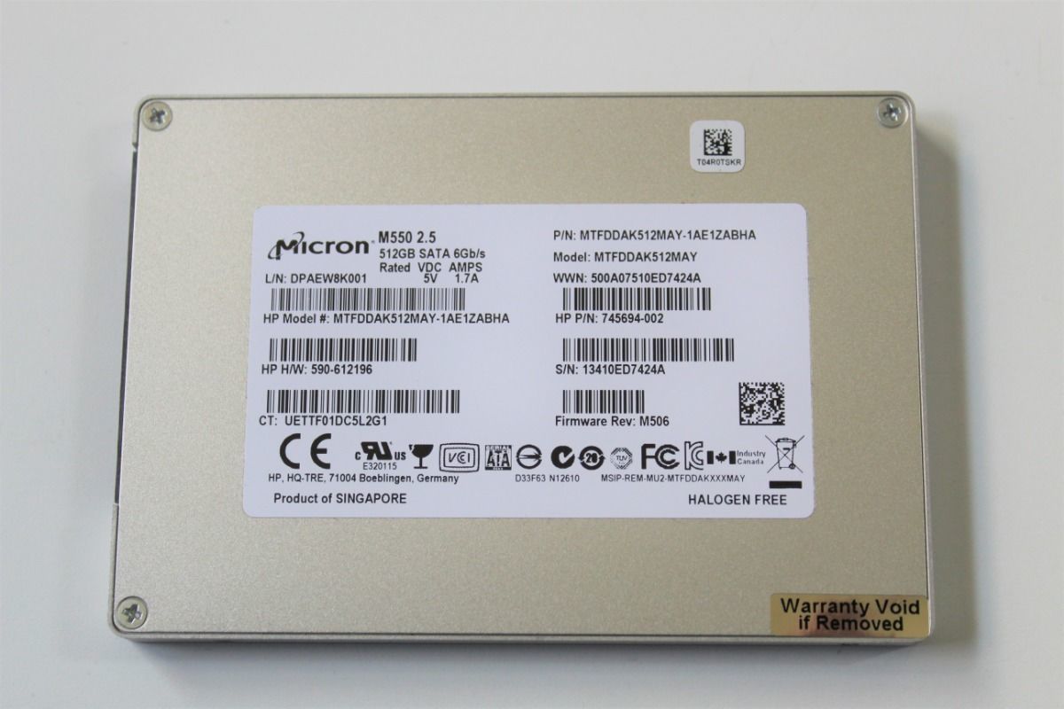 Micron Technology - 512GB - MTFDDAK512MAY 2.5 SSD
