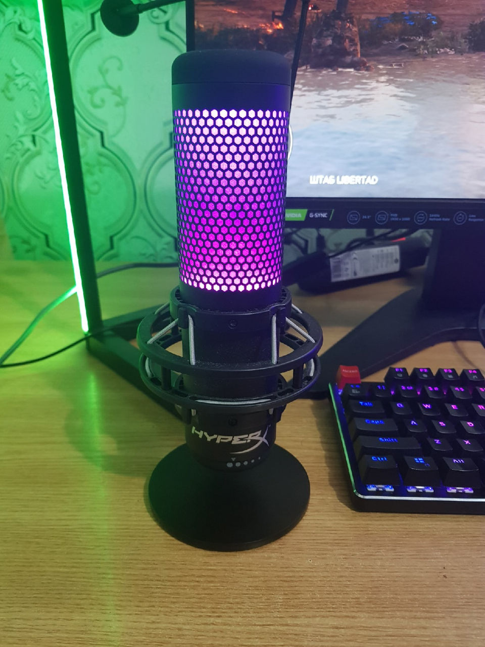 Набор стримера! Микрофон, веб-камера, 2 rgb торшера и кольцевая лампа.