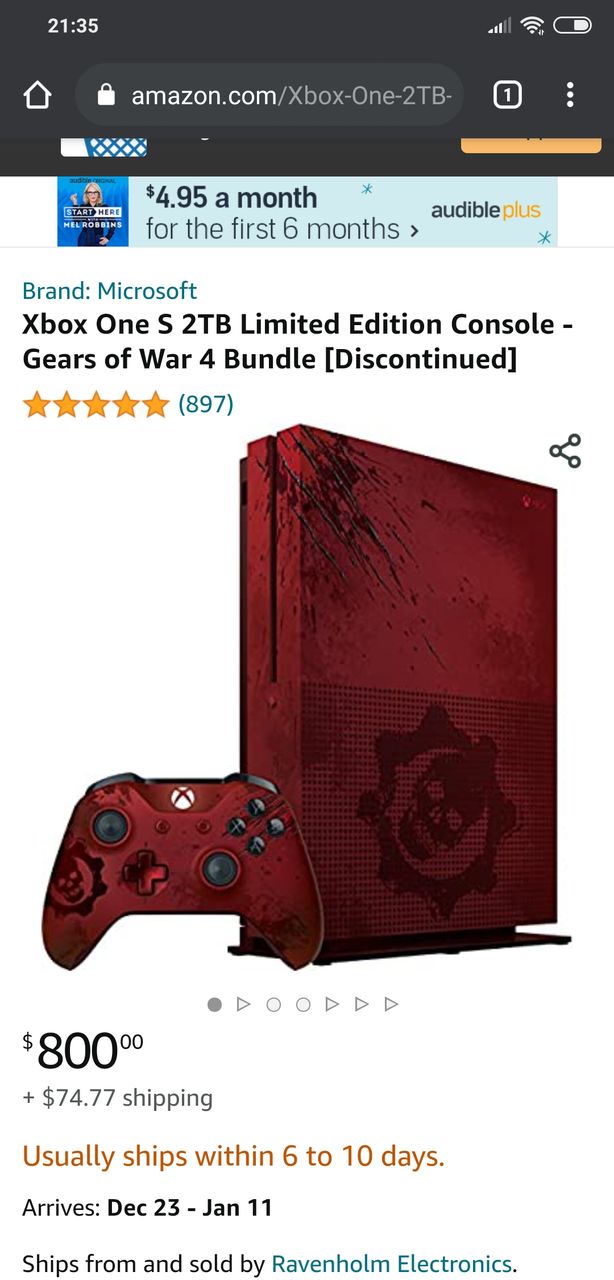 Xbox One s 2TB gears of war limited edition