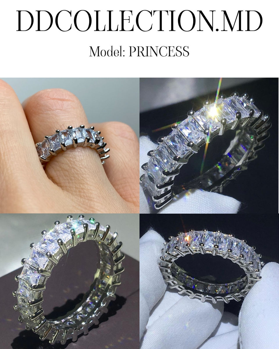 Inel Princess, mărimea:6 , 7 ( 16,17) material: Inox Greutate: 6 g Pret ...