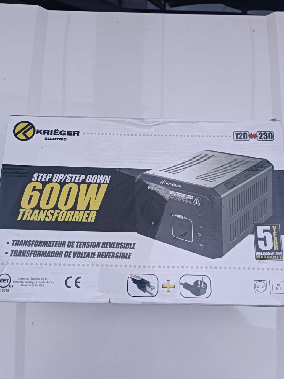 KRIËGER 600 Вт трансформатор напряжения, 220 В в 110 В, 110 В в 220 В ...