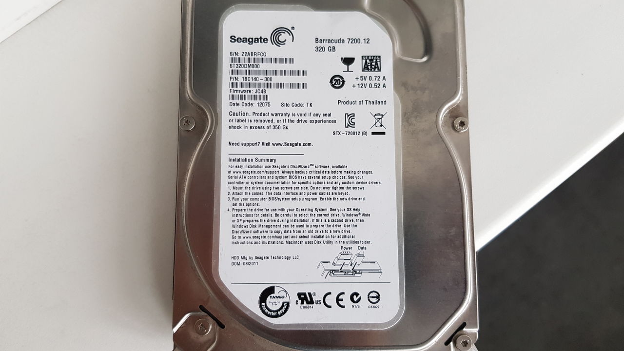 Seagate HDD 320GB si Western Digital 80GB