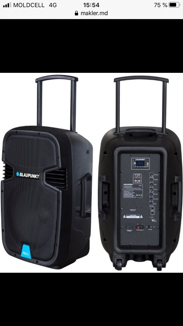 Boxa cu acumulator ,,Blaupunk,, Flashca ,Aux , bluetooth ,Mp3, usb ...