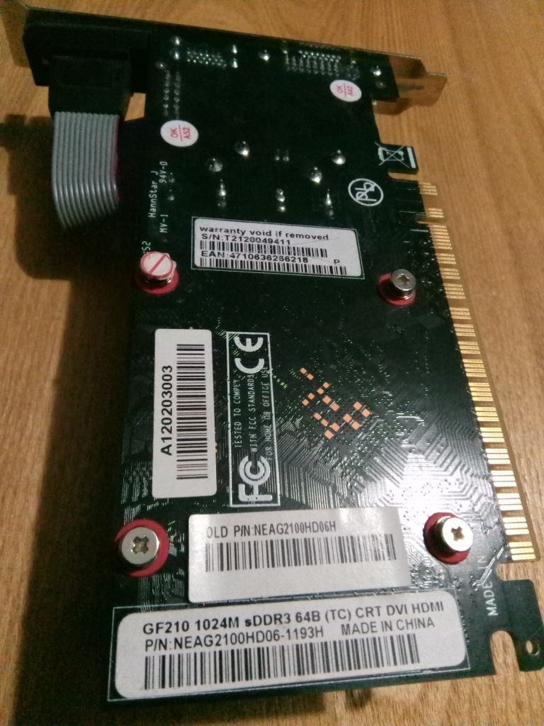 Видеокарта GeForce GT210 на 1024 МБ DDR-3, PCI-E x16, HDMI/VGA/DVI ...
