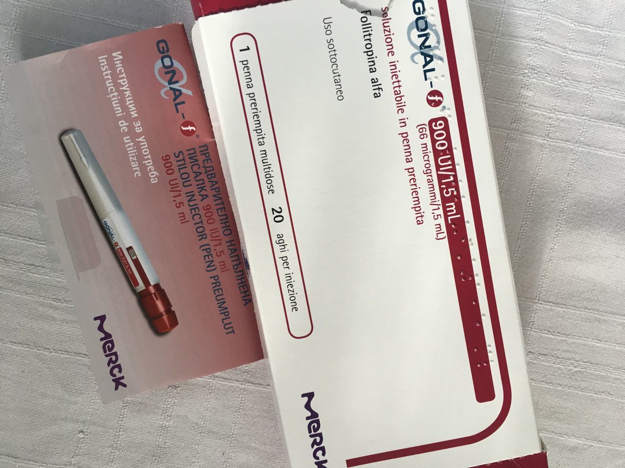 Vînd Gonal 900 UI, Italia (din 900 au rămas 450 UI, adică 75x6) valabil ...