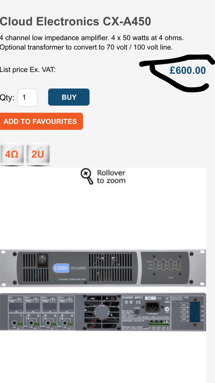 Cloud Electronics CX-A450 și Z8MK4 - 8 Zone Mixer