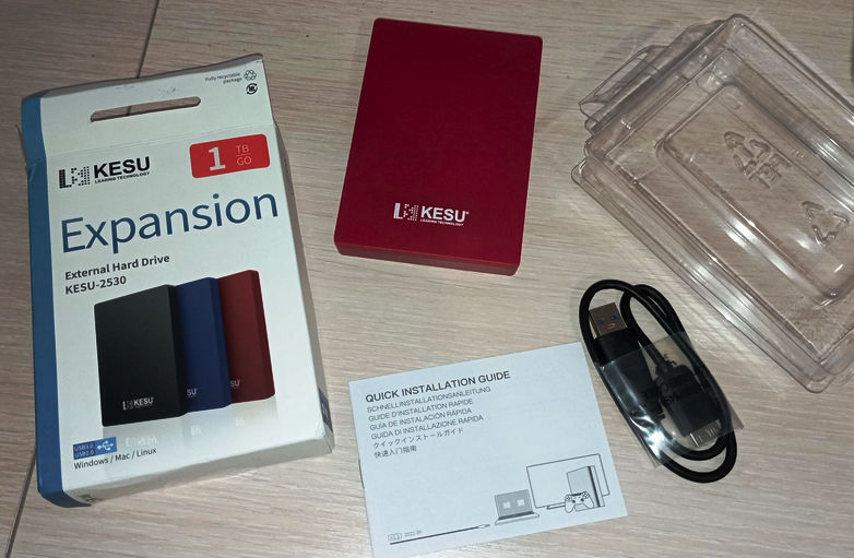 HDD Extern 1Tb, 500Gb Внешний жесткий диск Kesu 1ТБ