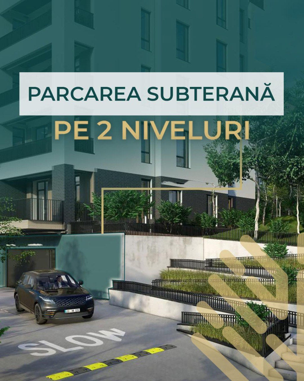 Parcări de la dezvoltator.Suprafete de la 15,73 m2-27,49 m2.