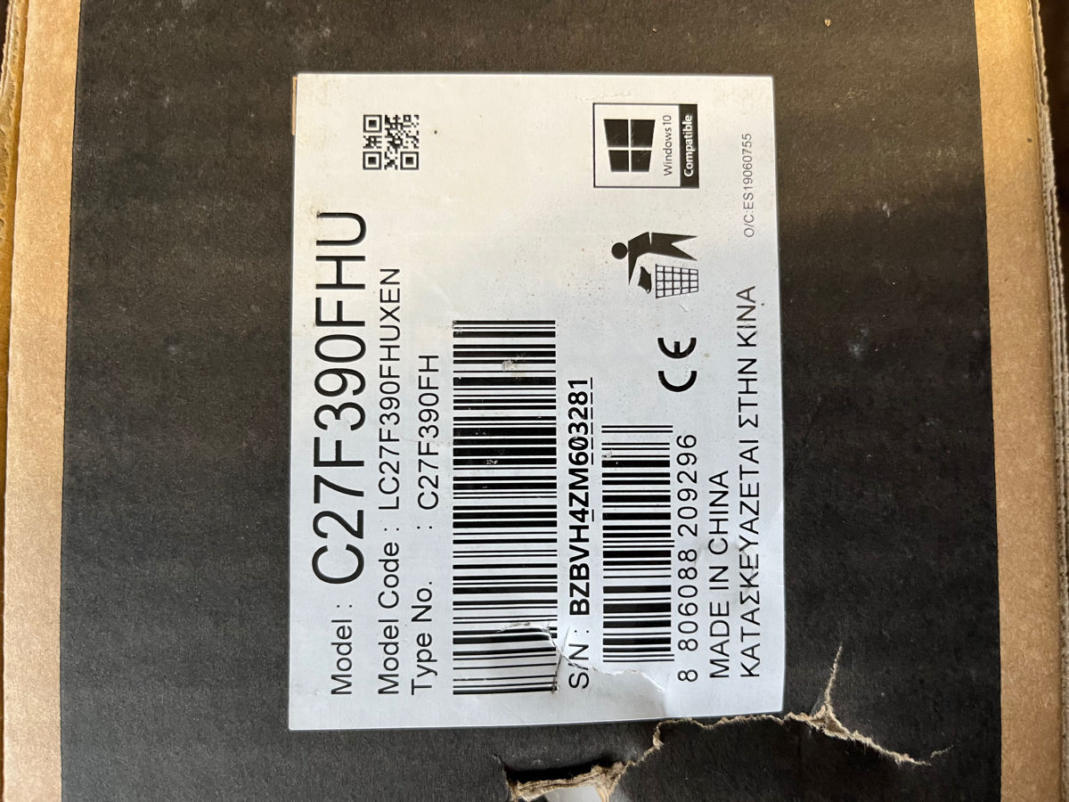 Samsung CF390 Series 27 inch FHD 1920x1080 Curved Desktop Monitor