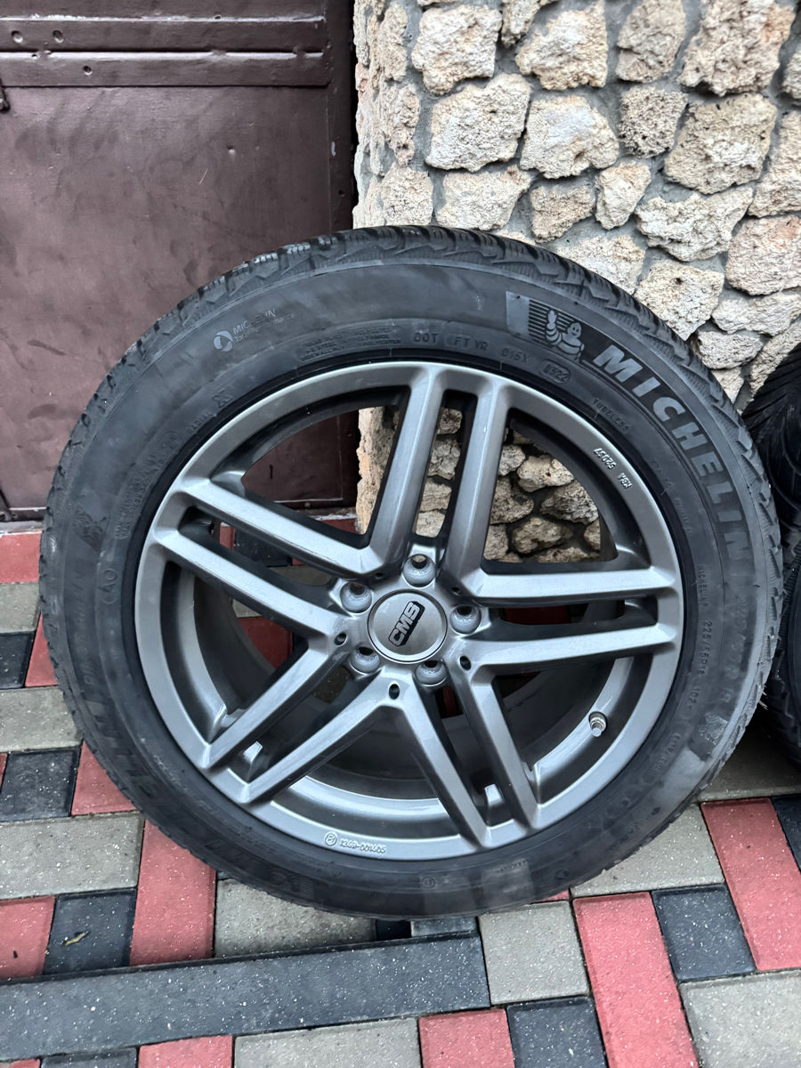 Jante R18 cu anvelope iarna 2022 Michelin 225/55 R18 pilot alpin 5