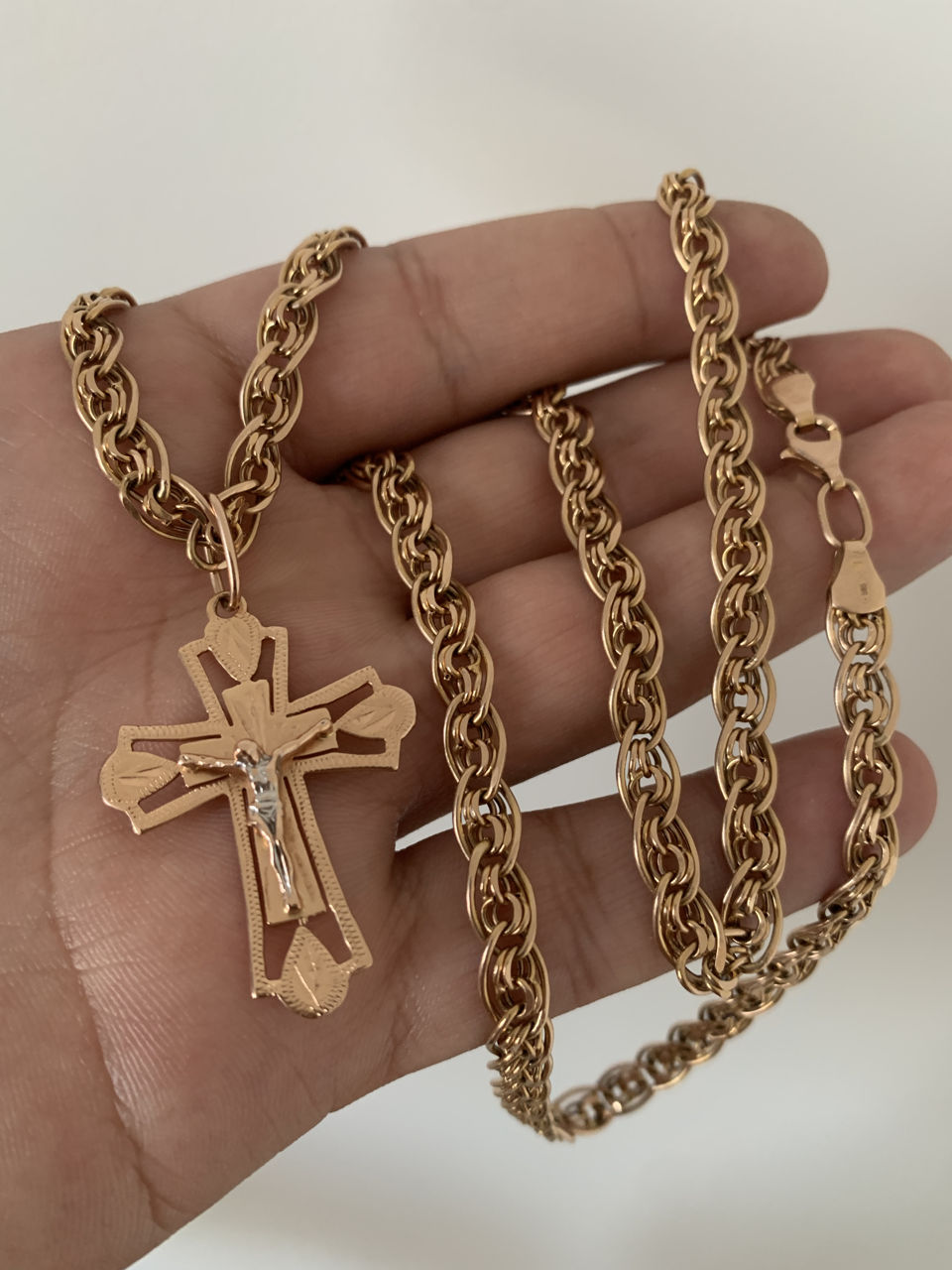 Lant de aur cu cruce aur 585 proba