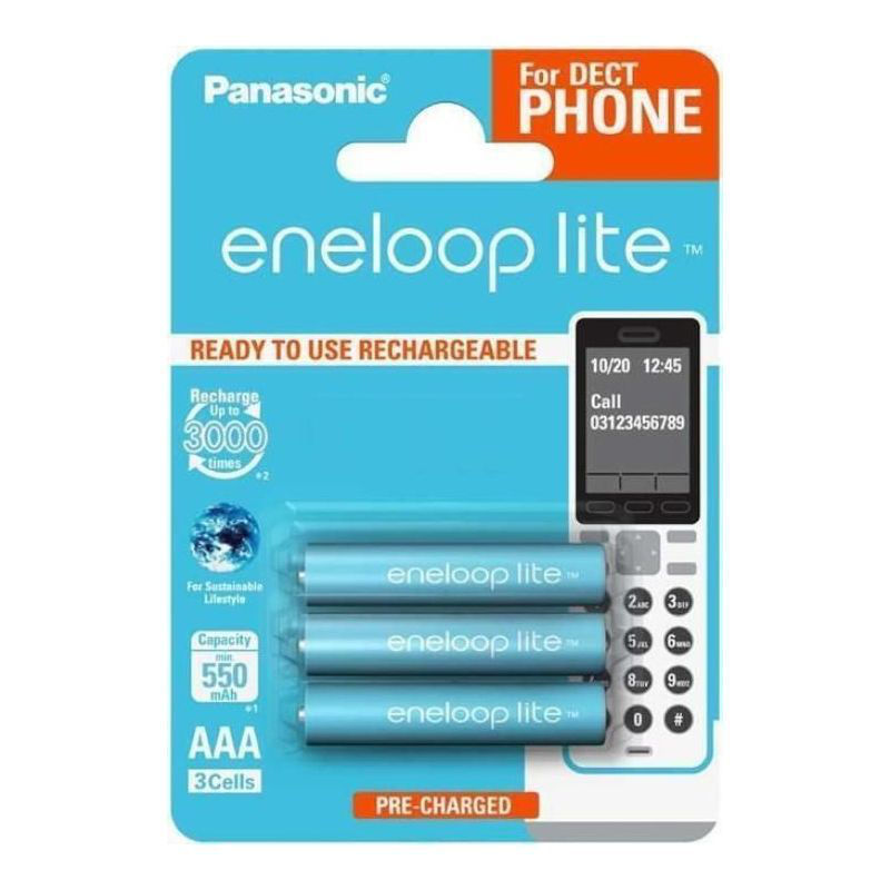 Aaa Eneloop Lite 550Mah, Blister*3, Panasonic, Bk-4Lcce/3De