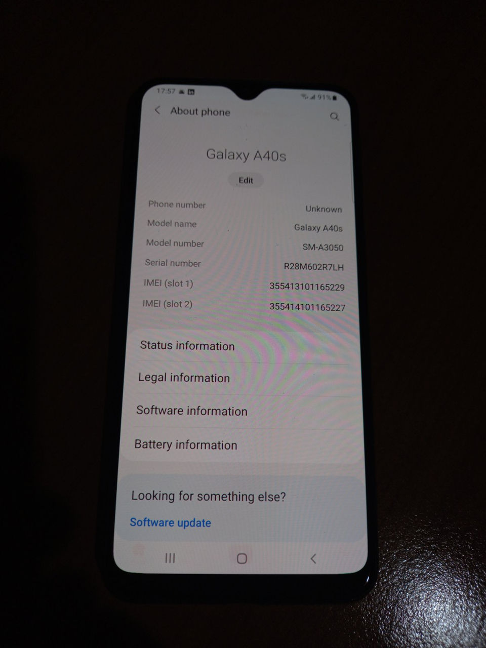 Samsung A40s Duos 4/64 GB si baterie de 5000 mAh