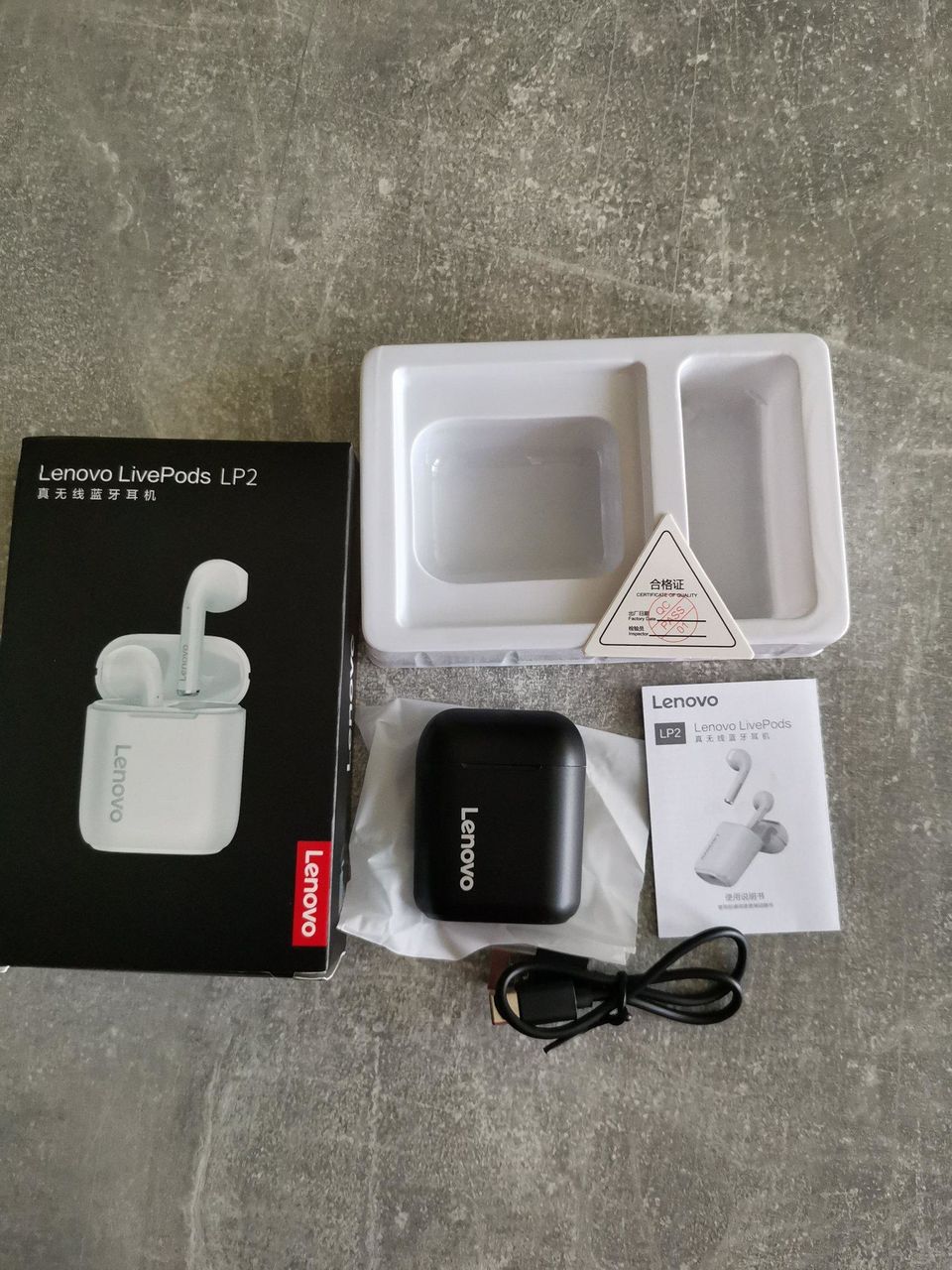Беспроводные наушники Bluetooth Lenovo AirPods Airdots TWS