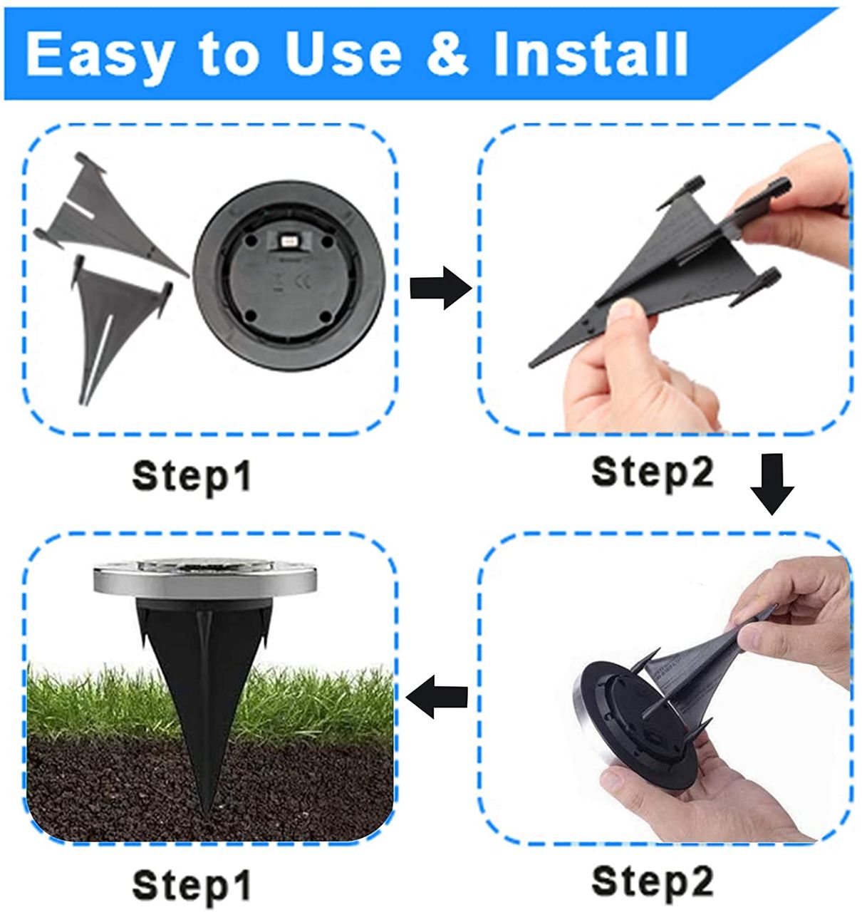 Becuri led cu baterie solara pentru gradina curte piscina