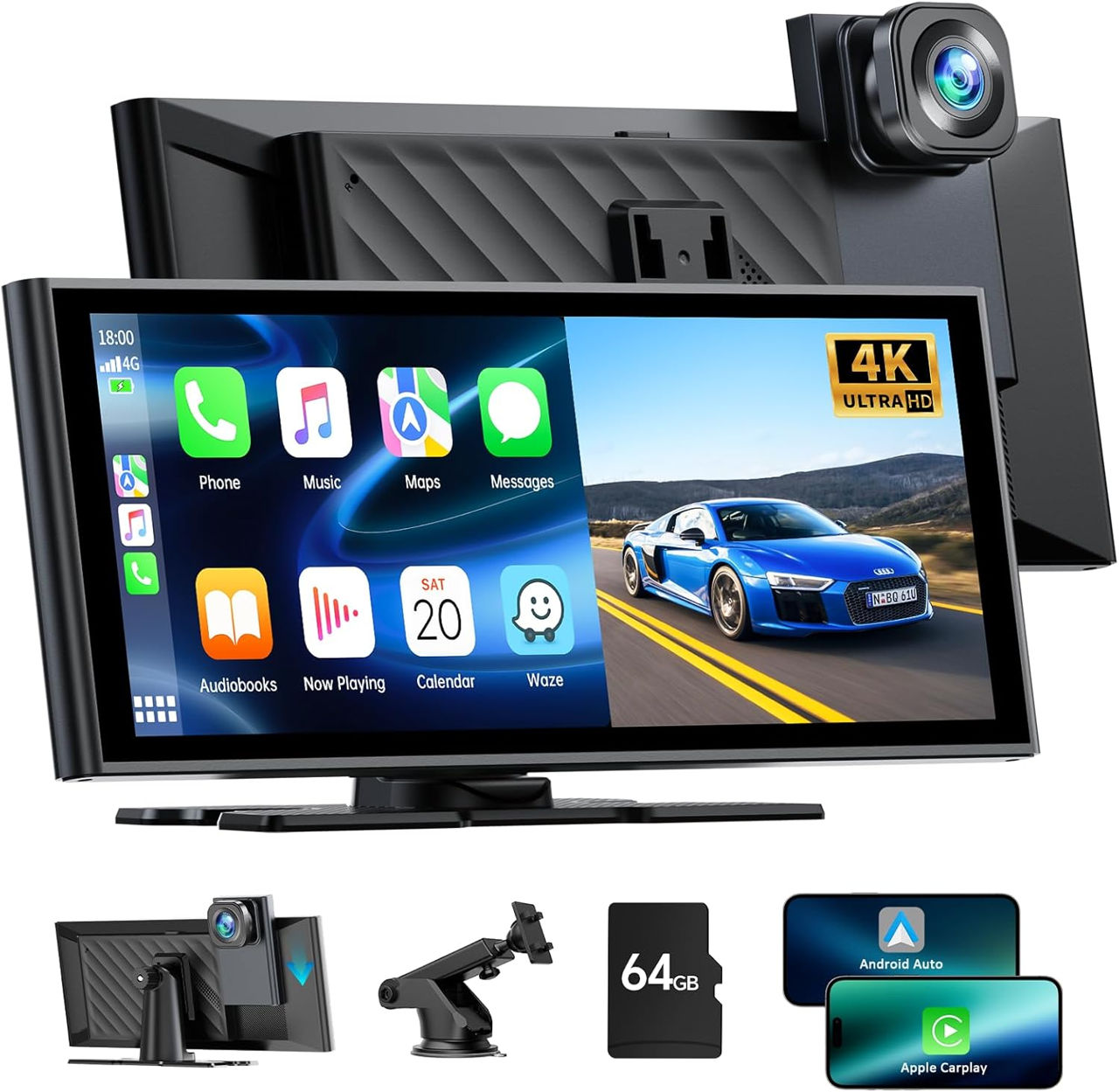 Ecran Carplay LCD 9 inch pentru orice masina cu camera de bord