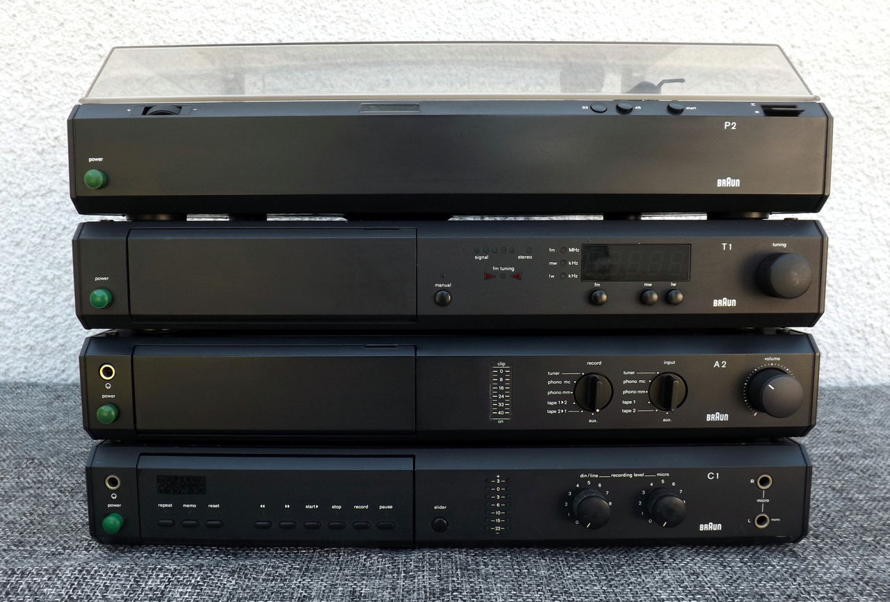 Braun Atelier, аудиостойка — A2, P2, C1, T1, + акустика LS 130