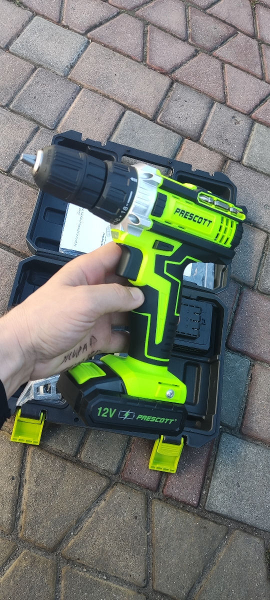 аккумуляторный шуруповерт Prescott 12v доставка/гарантия