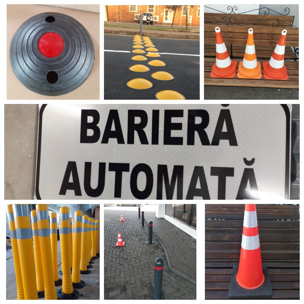 Indicatoare rutiere, tablite, bariere de parcare, limite de viteză ...