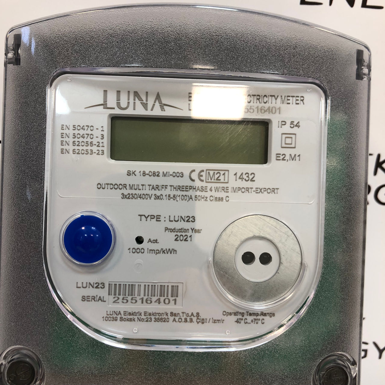 Счетчики Luna 1фаза и 3фазы двунаправленный Contor Electronic