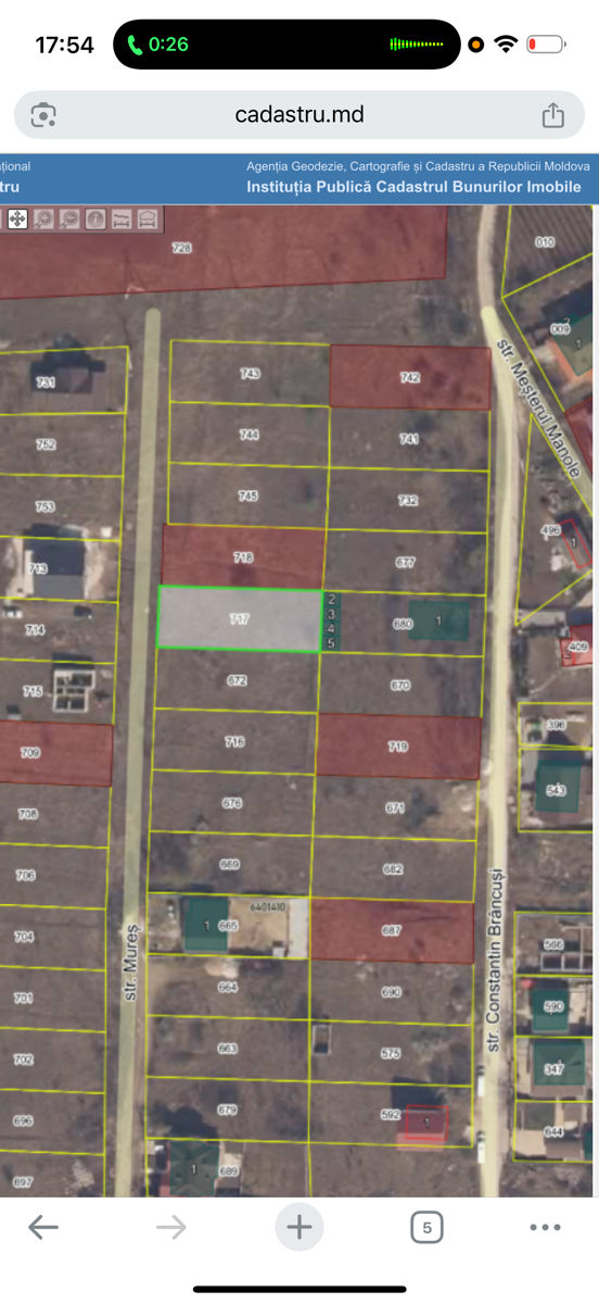 6 ari Teren pentru constructii Nistreana Orhei