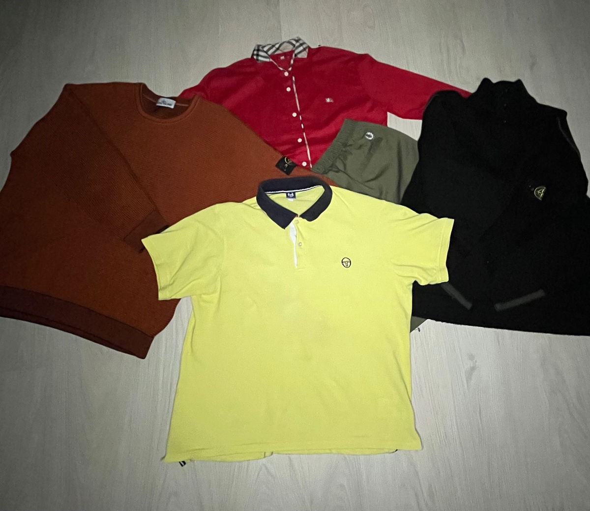 Burberry,fred perry,stone island,sergio tacchini