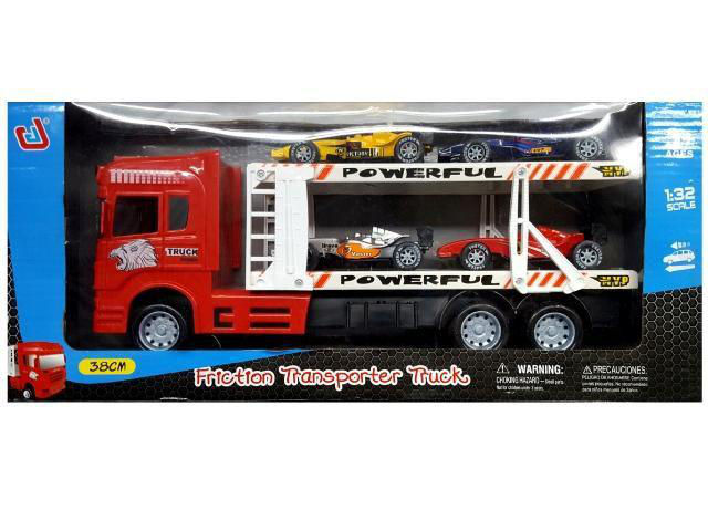 Trailer Cu 4 Masini 38X16.5X9Cm